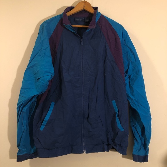 Vintage | Jackets & Coats | Vintage 8s Color Block Windbreaker Jacket ...